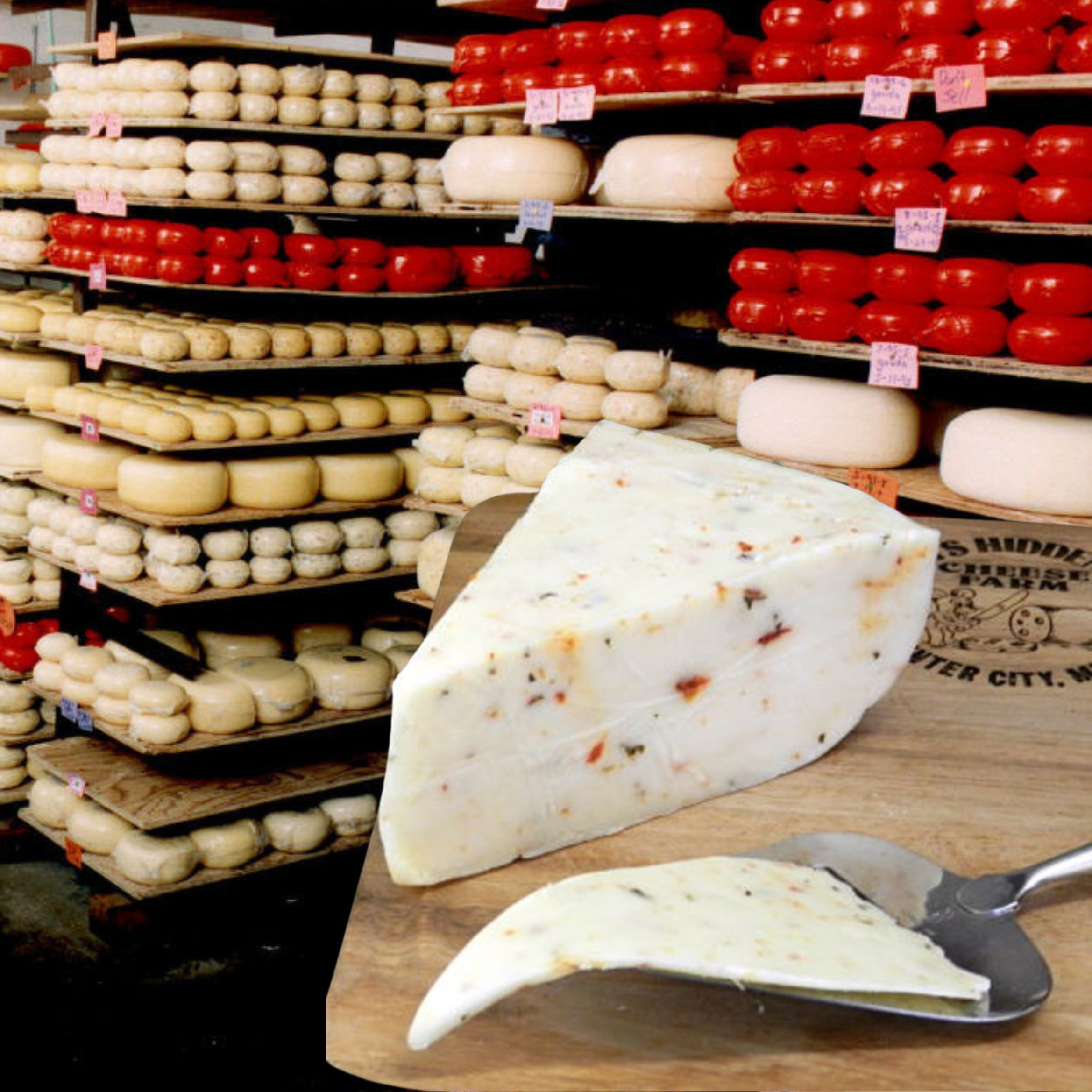 Tomato Basil Gouda Cheese – Eichtens Cheeses, Gifts & Foods